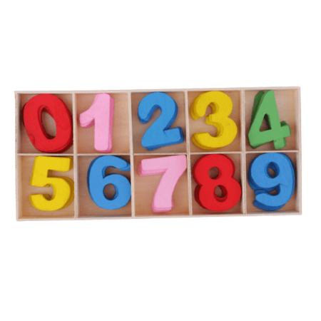 Set de cifre Craft colorate din lemn - eMAG.ro