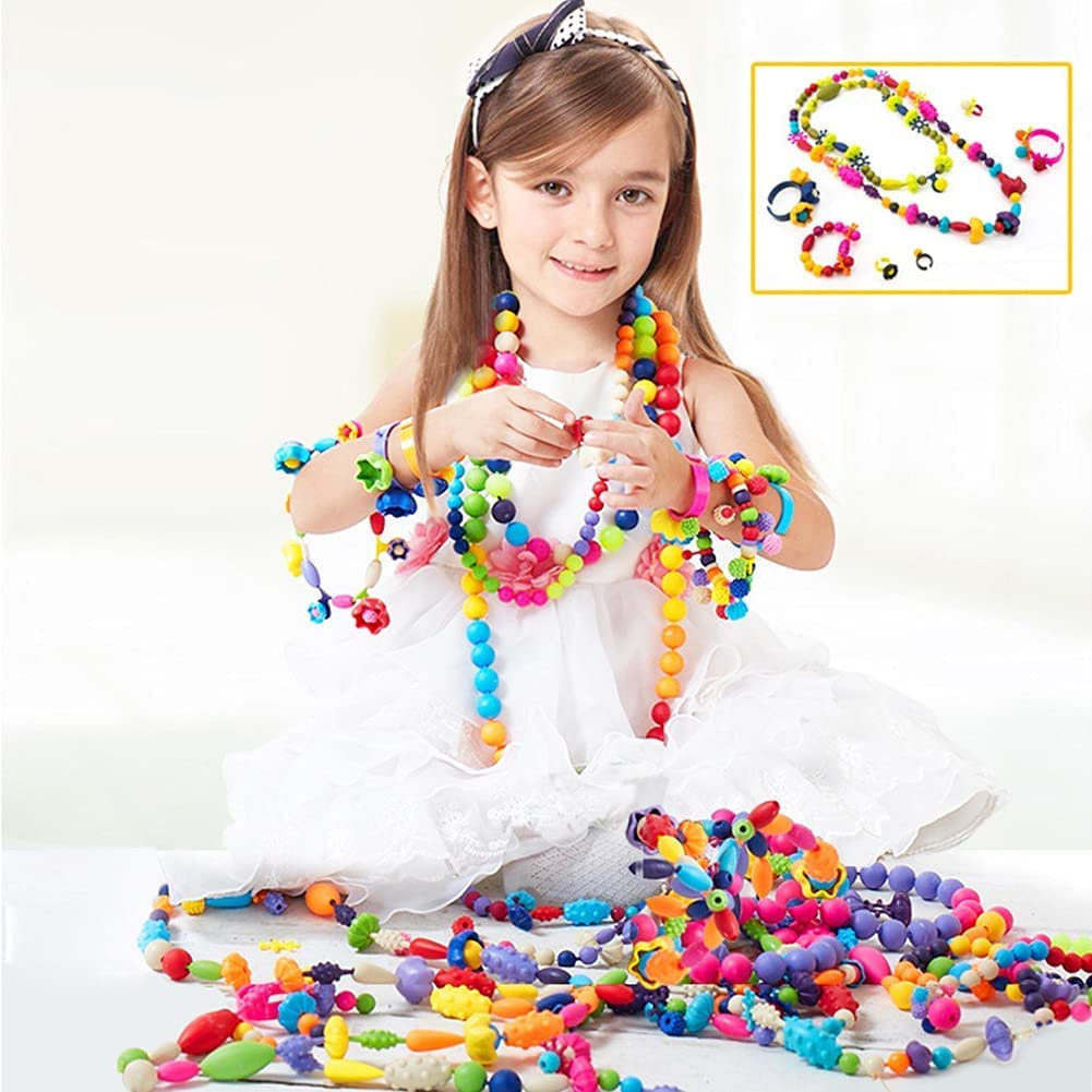 Set de creatie margele, bijuterii, bratari, coliere, inele DIY, jucarii ...