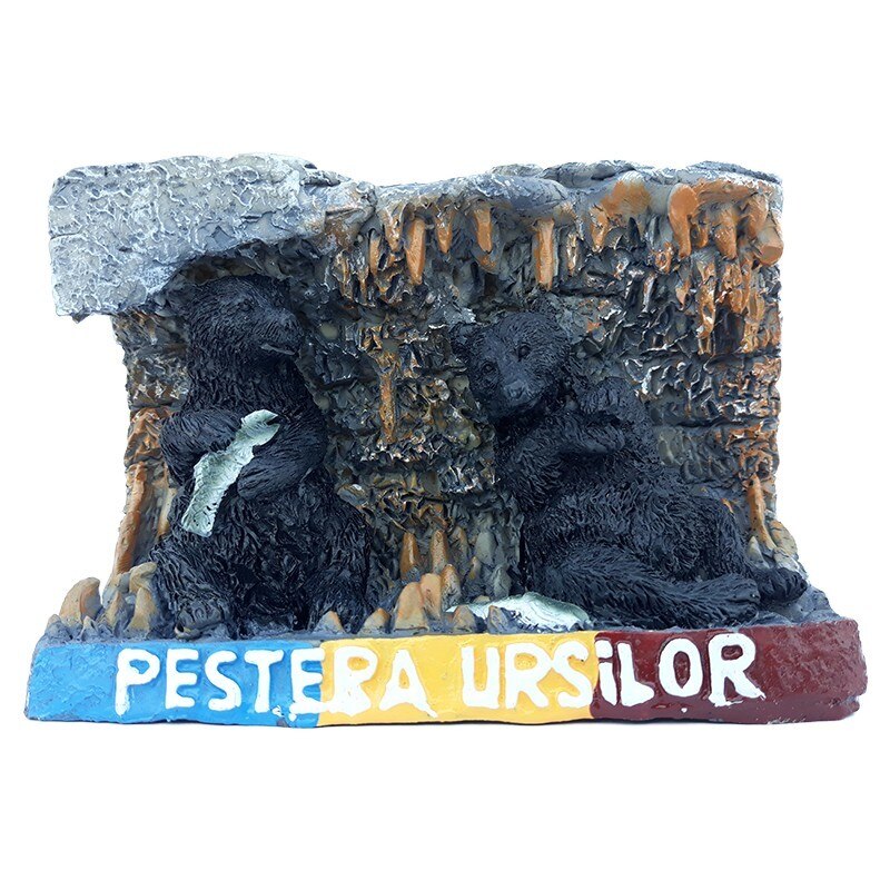 Suport pentru pastile din ceara in forma de scorbura cu ursi si text ...