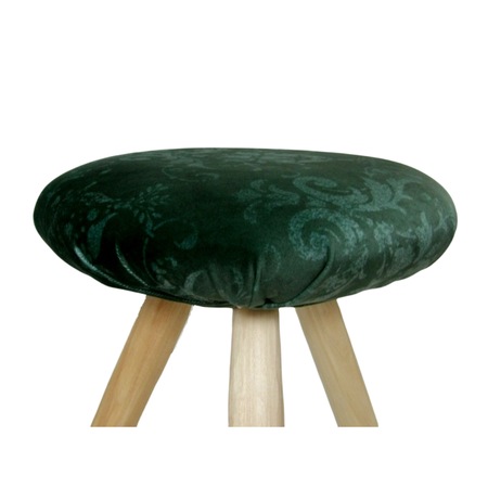 Scaun lemn masiv rustic tapitat cu catifea glamour verde inchis - eMAG.ro