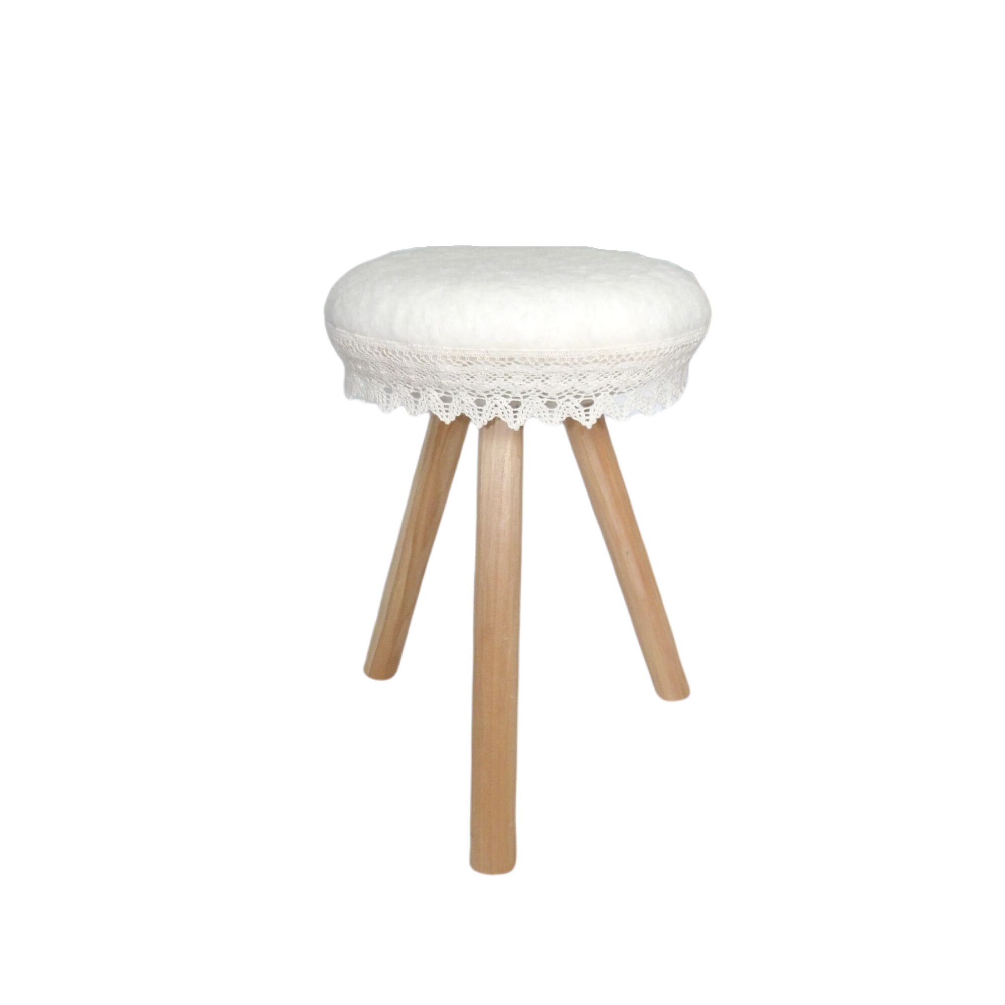 Scaun lemn masiv rustic tapitat cu blanita crem - eMAG.ro