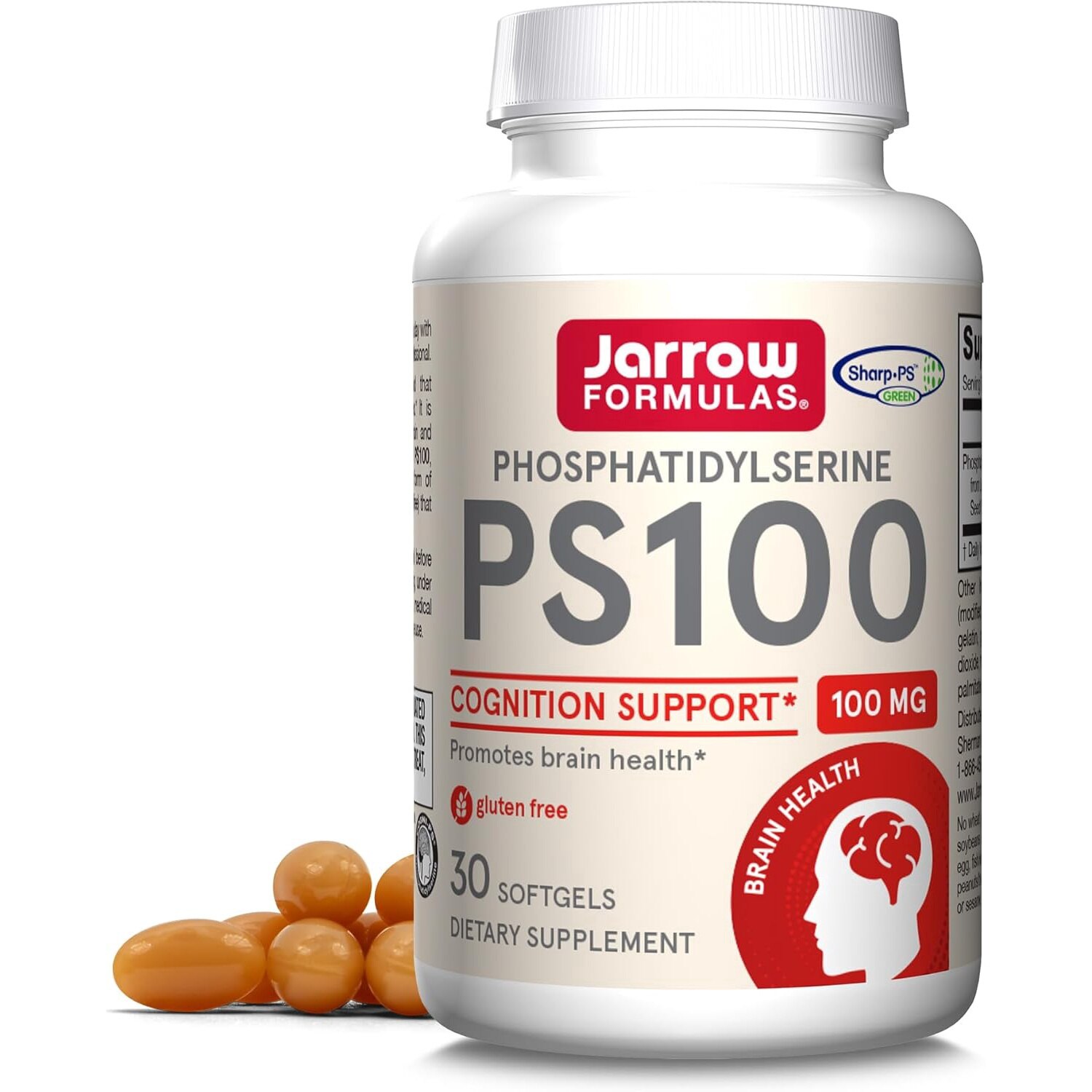 PS 100 (Fosfatidilserina), 100 mg, Jarrow Formulas, 30 softgels - eMAG.ro