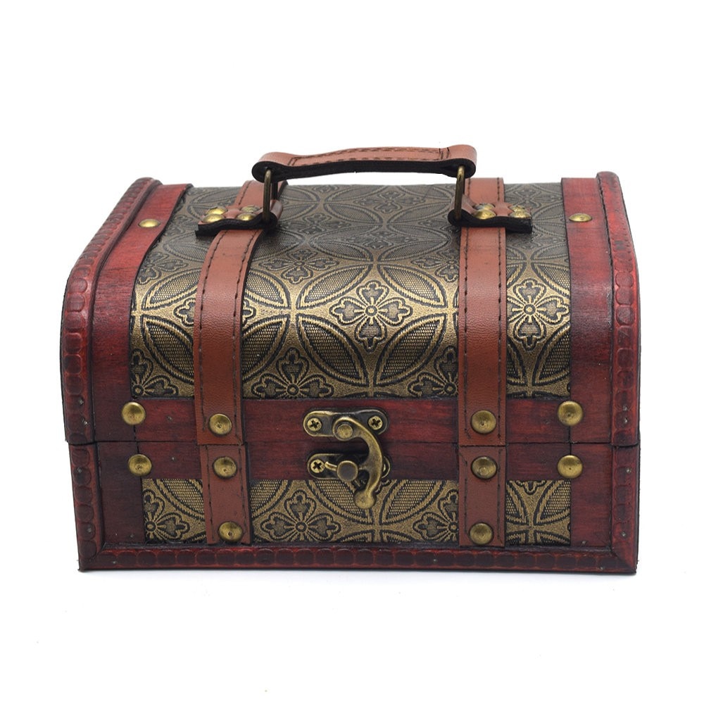 Cufar confectionat din lemn, dimensiune 19 x 17 x 10 cm, forma ...