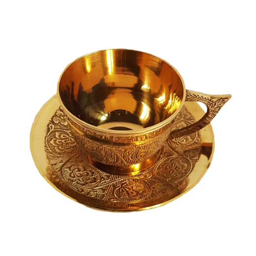 Ceasca cu Farfurie Dafi, Alama, 120 ml, Treasure - eMAG.ro