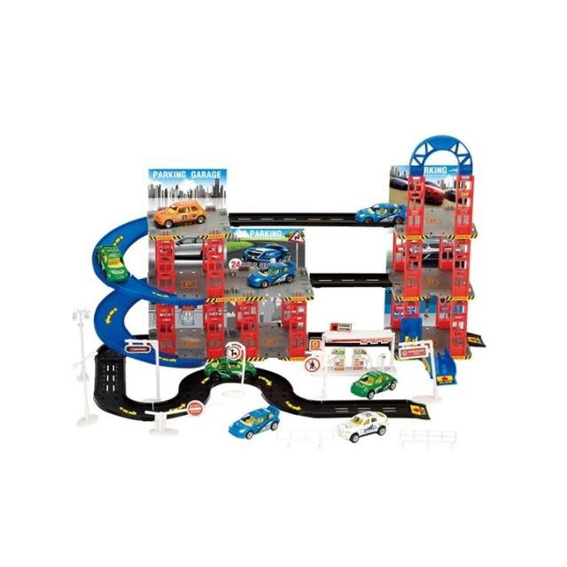 Garaj de parcare, Magic Toys, Cu mai multe etaje, Cu masini, Multicolor ...