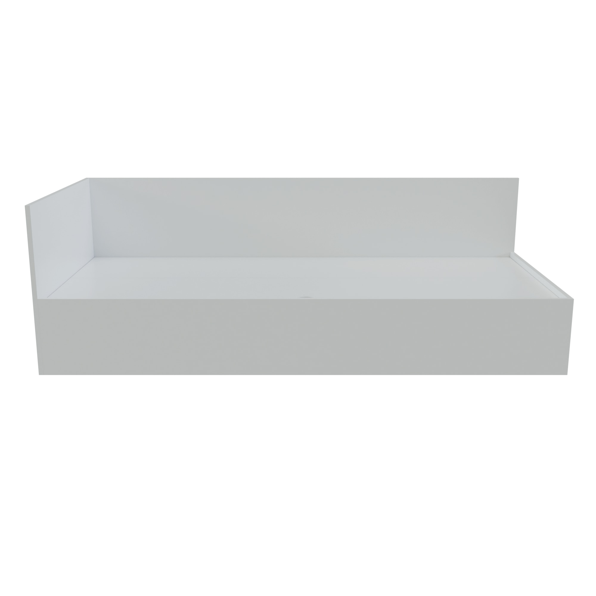 Pat de colt dreapta Mobiref, 200 X 90 X 65 cm, PAL Alb 18 mm - eMAG.ro