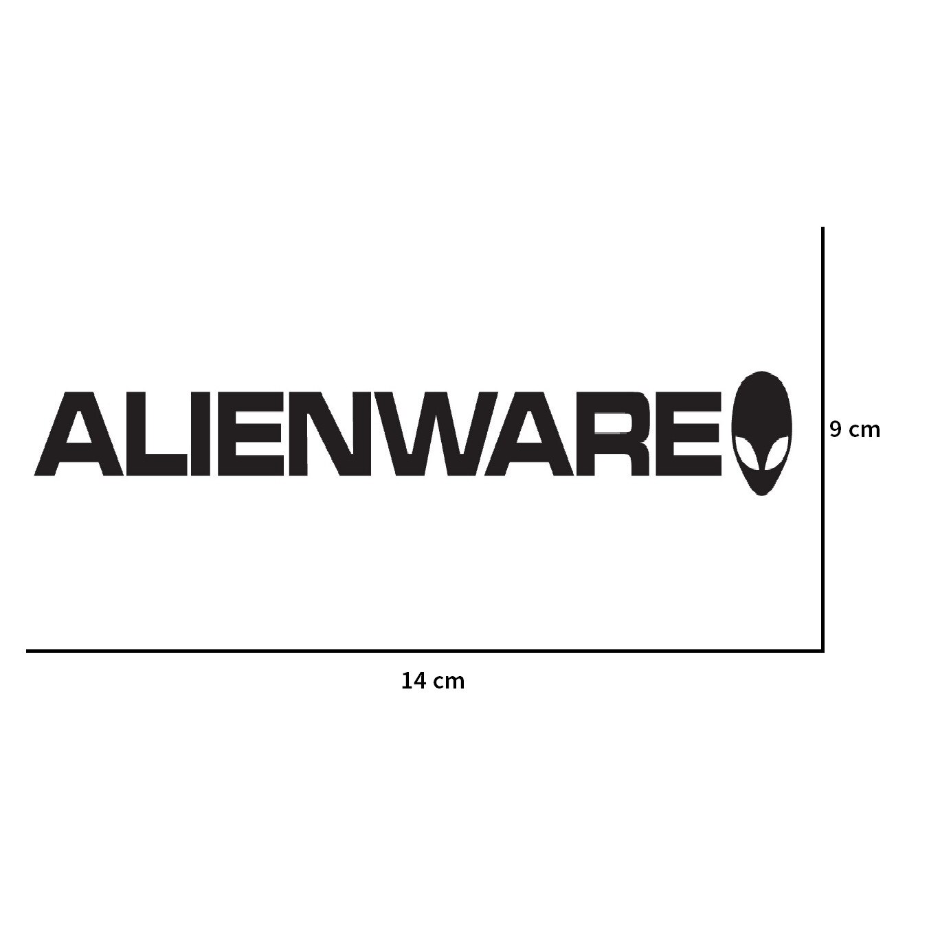 Sticker Alienware, 14cmx9cm, pentru lipit pe Auto, Moto, Laptop ...