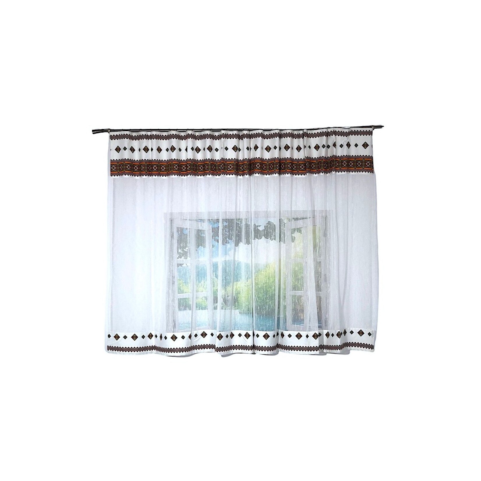 Set de perdea confectionata Rain, 2 perdele, traditional, 145 x 150 cm ...