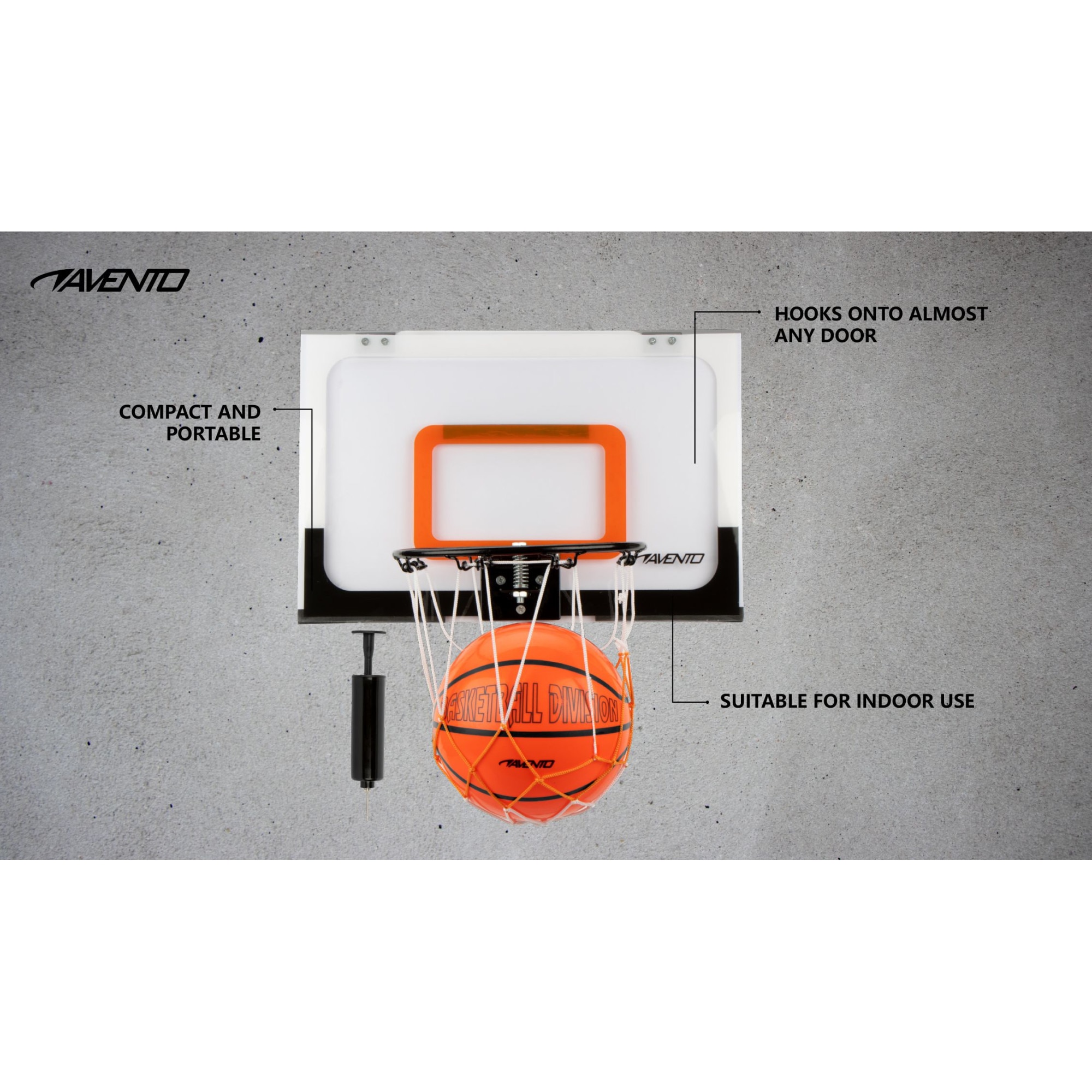 Set baschet Avento Mini, 45x30x3 cm, transparent - eMAG.ro