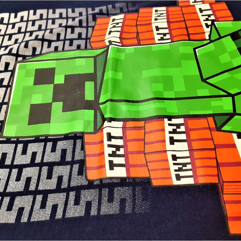Pizsama Minecraft TNT Creeper Explosion, Mojang, 2 részes, Rövid ujjú ...