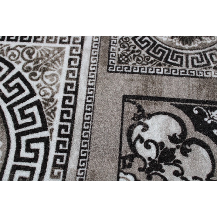 Traversa Mocheta Bej cu Negru, suport pasla, 80 x 300 cm - eMAG.ro