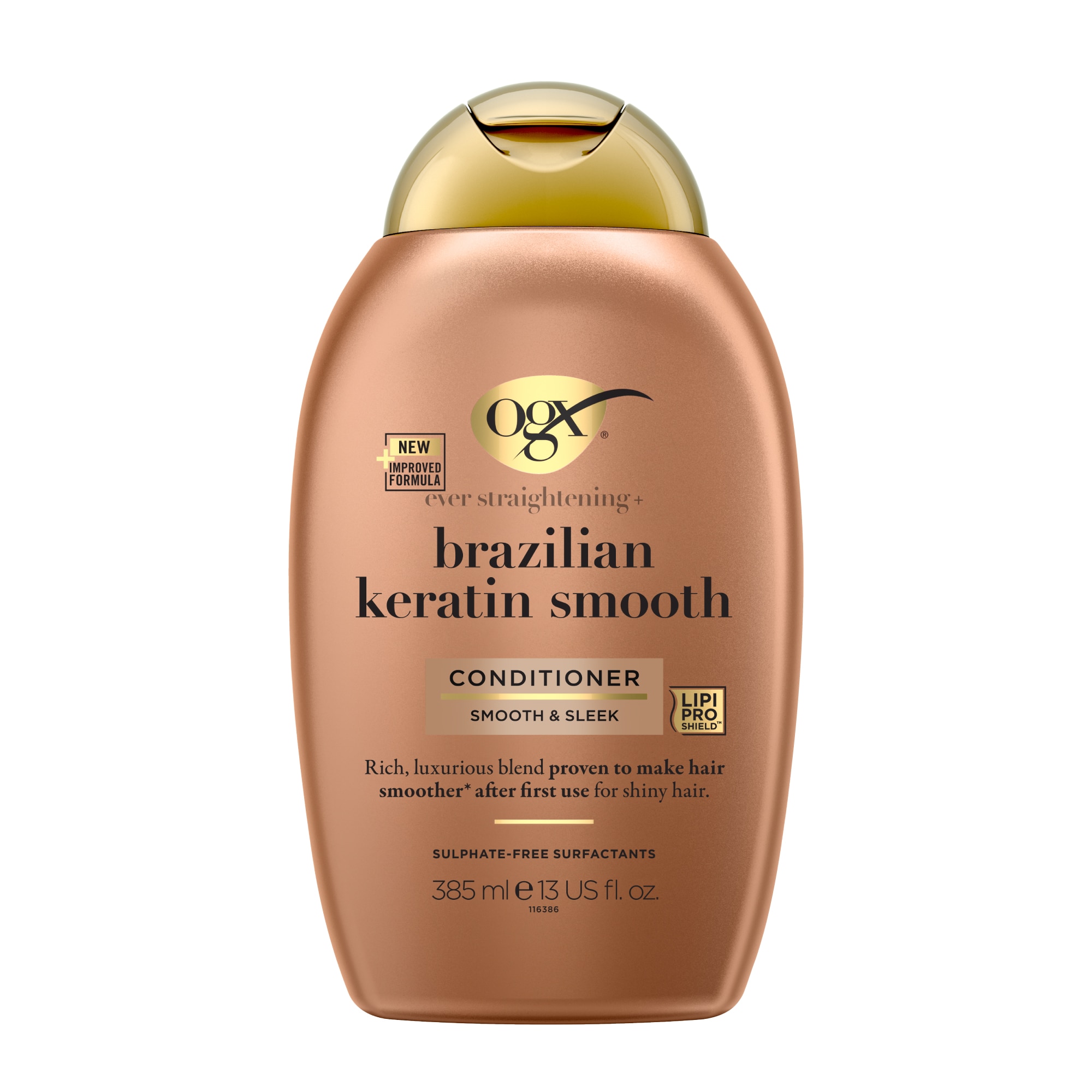 Balsam OGX Brazilian Keratin Smooth, pentru netezire de durata, cu uleiuri de cocos si avocado ...