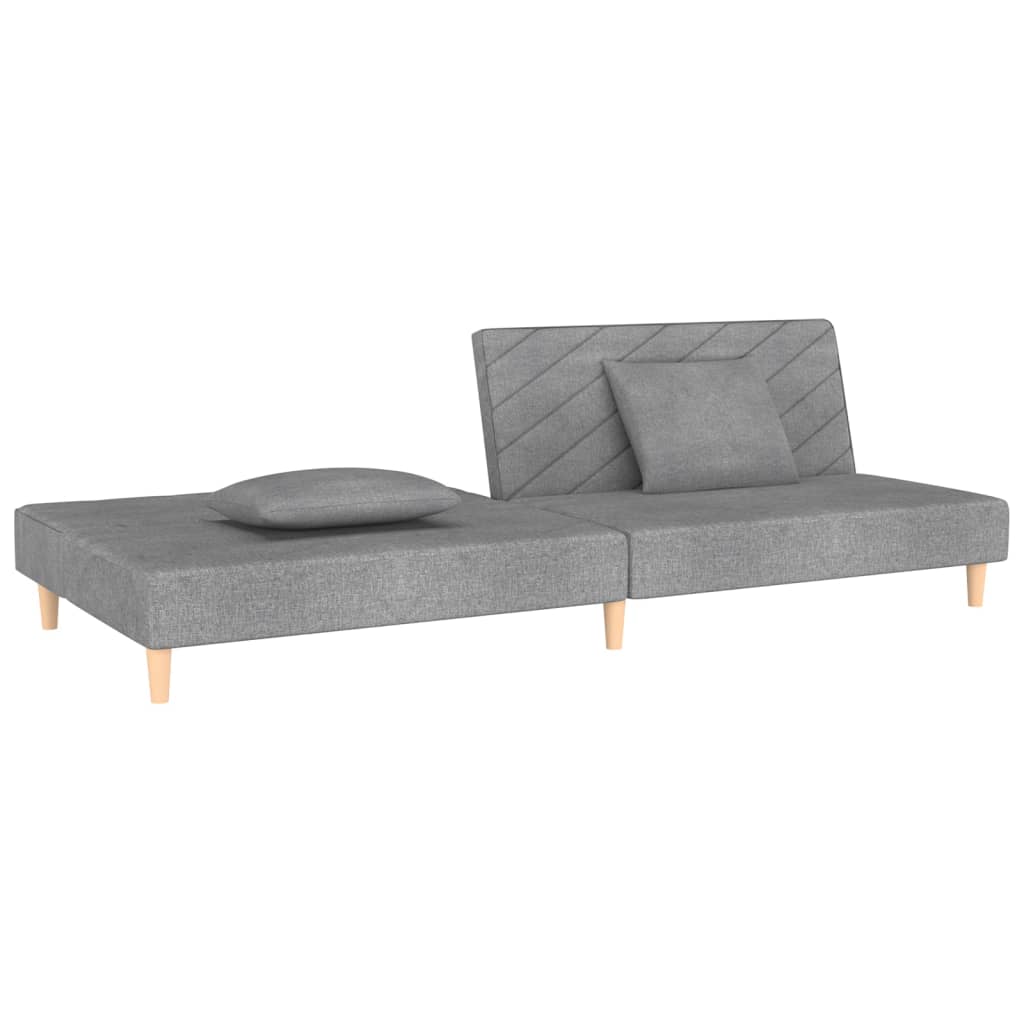 Canapea extensibila,2 persoane, cu 2 locuri,200x84,5x69 cm, gri deschis ...