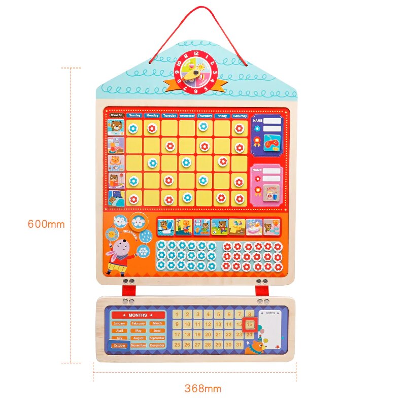 Joc educativ montessori tip calendar magnetic cu Recompense pentru ...