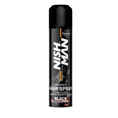 Spray de par colorat negru, NishMan Ultra Colors Black, 150ml - eMAG.ro