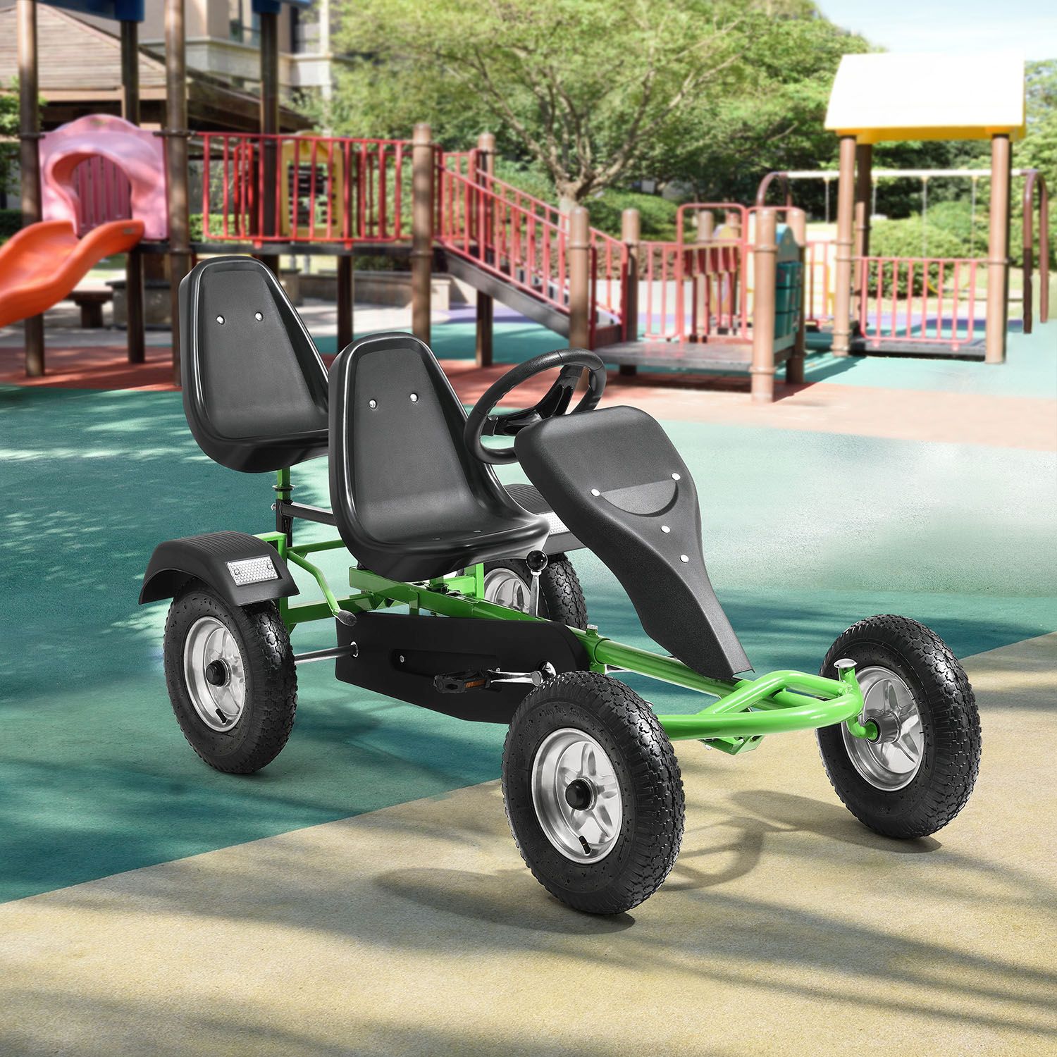 Cart copii 8+, cu 2 locuri, scaun fata 80 kg, scaun spate 25 kg ...