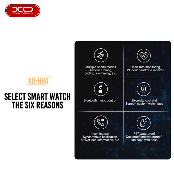 Smartwatch, XO, Negru - eMAG.ro