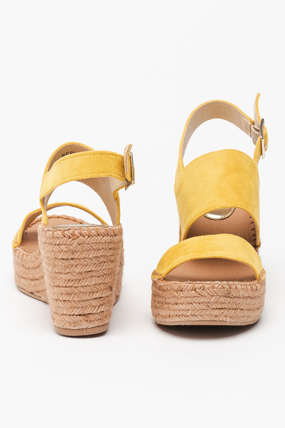 Replay, Sandale -espadrile wedge de piele intoarsa ecologica Susan ...