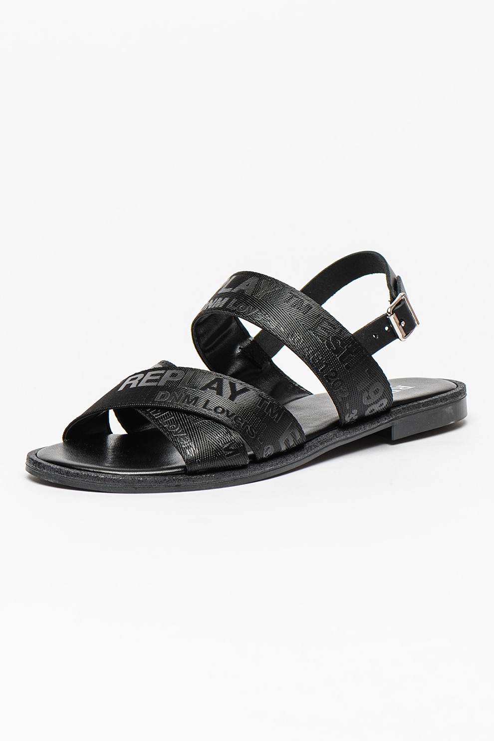 Replay, Sandale textile slingback Nairobi, Negru, 36 - eMAG.ro