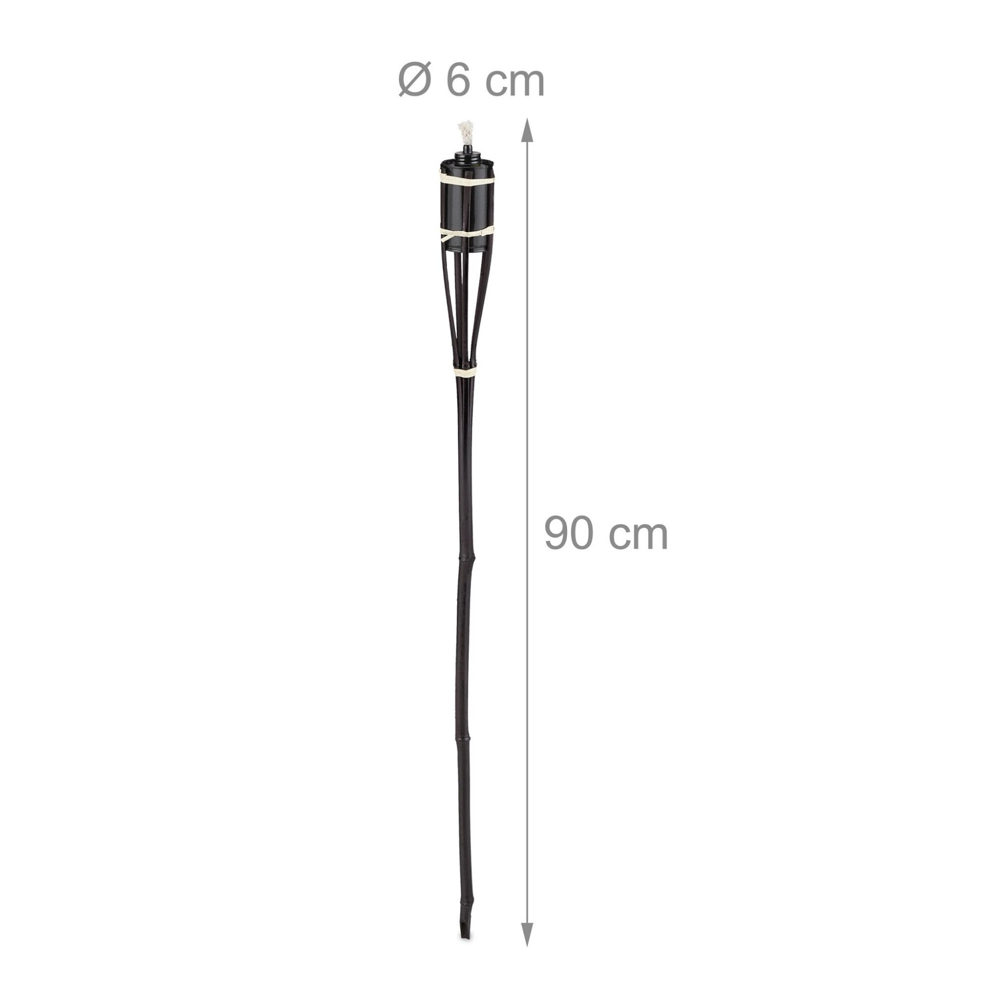 Set 10 torte pentru gradina din bambus, negru, Relaxdays - eMAG.ro