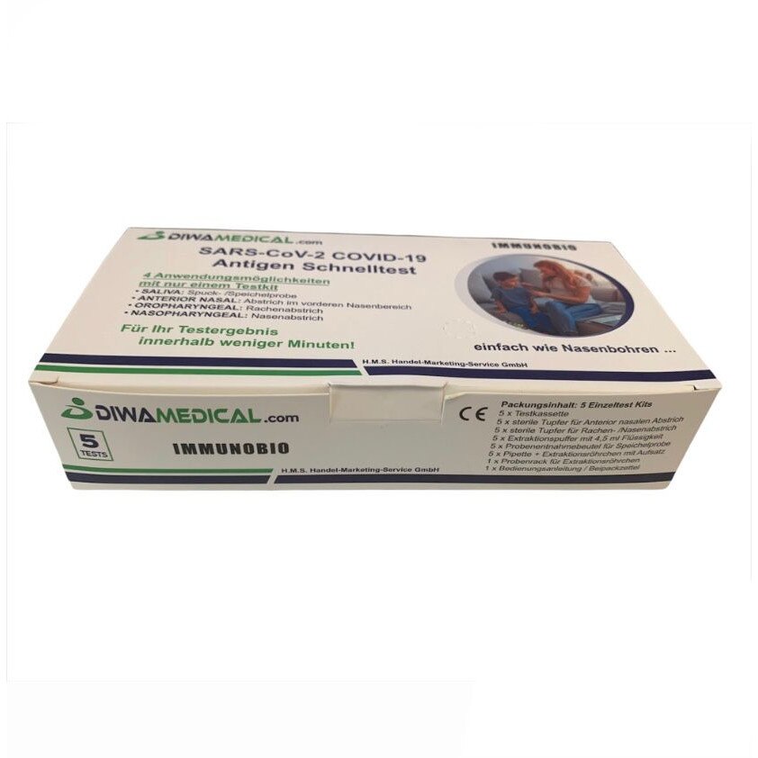 Siks 5 db gyorstesztből álló készlet, COVID-19 nasopharyngealis ...