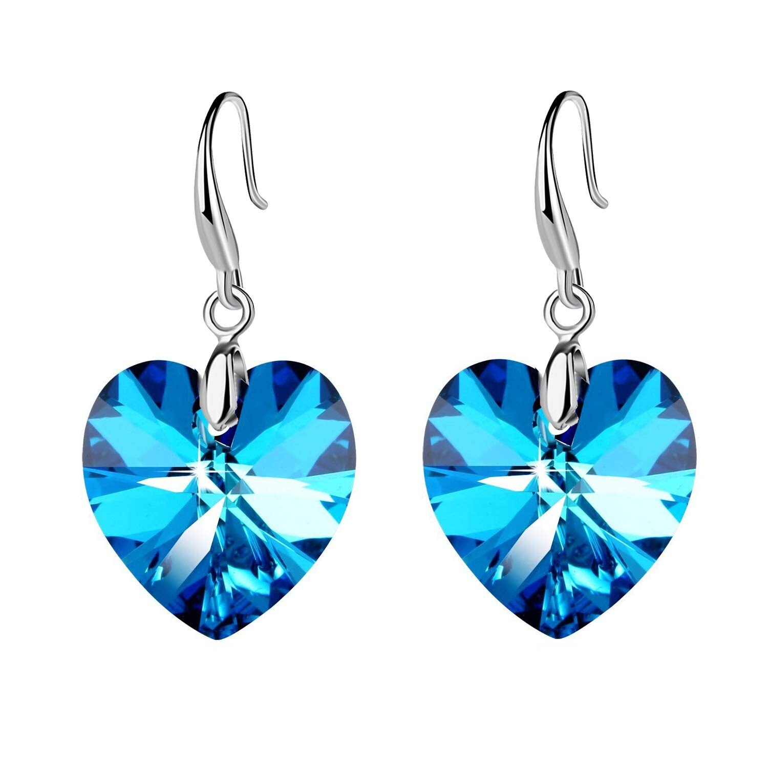 Cercei cu pandantiv Steaua Oceanului, Argint/Zirconiu, Model inima ...