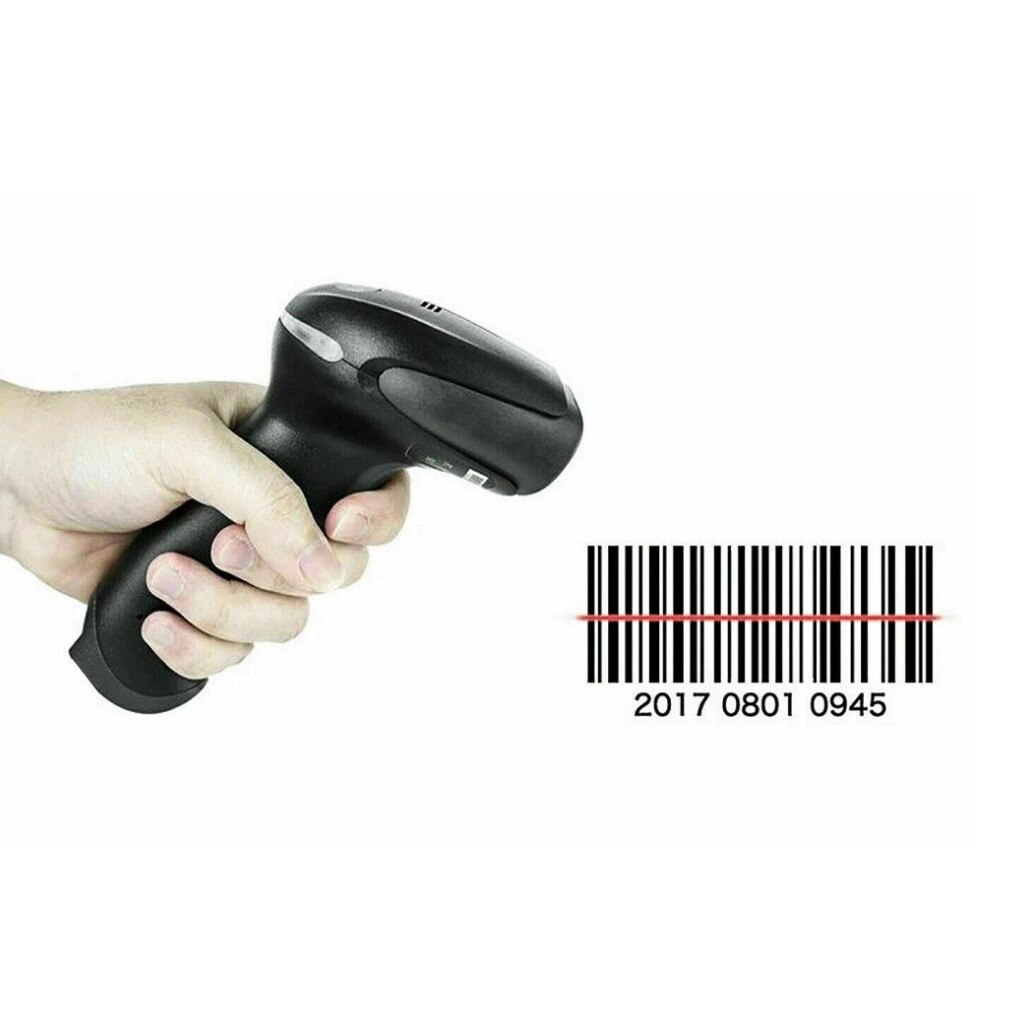 Cititor / Scanner Coduri de bare, Laser, Wireless, Negru - eMAG.ro