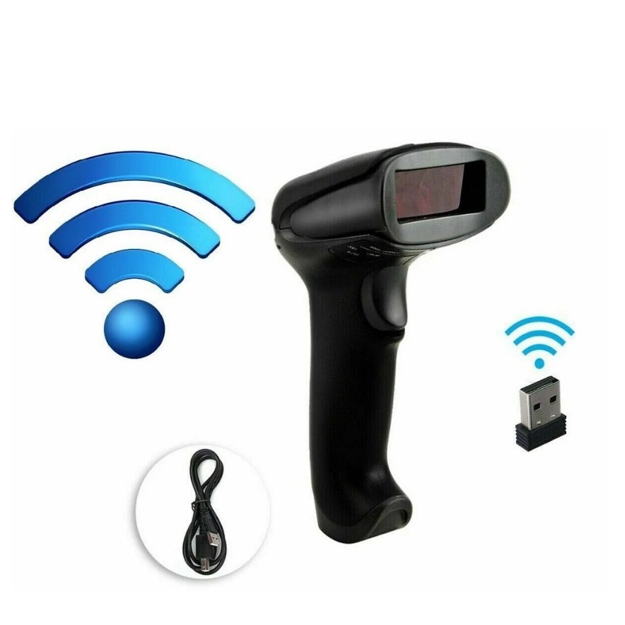 Cititor / Scanner Coduri de bare, Laser, Wireless, Negru - eMAG.ro