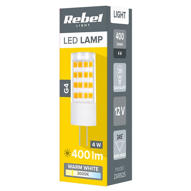 Bec Led G4 4w 3000k 12v Rebel - eMAG.ro