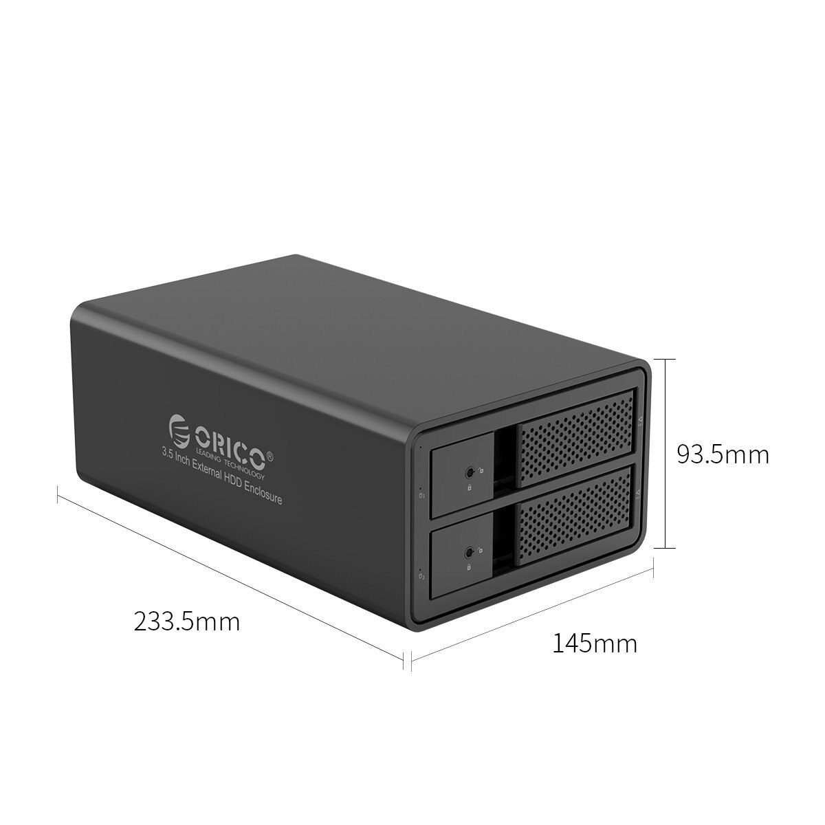 Rack extern HDD/SSD 2.5 si 3.5 inch cu 2 sloturi Orico, 5Gbps, 2x 16TB ...