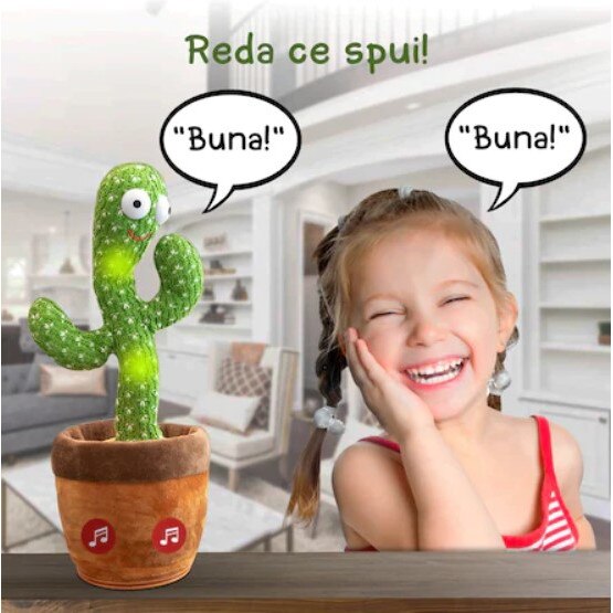 Cactus dansator FOXMAG24, interactiv, educativ, canta, danseaza, imita ...
