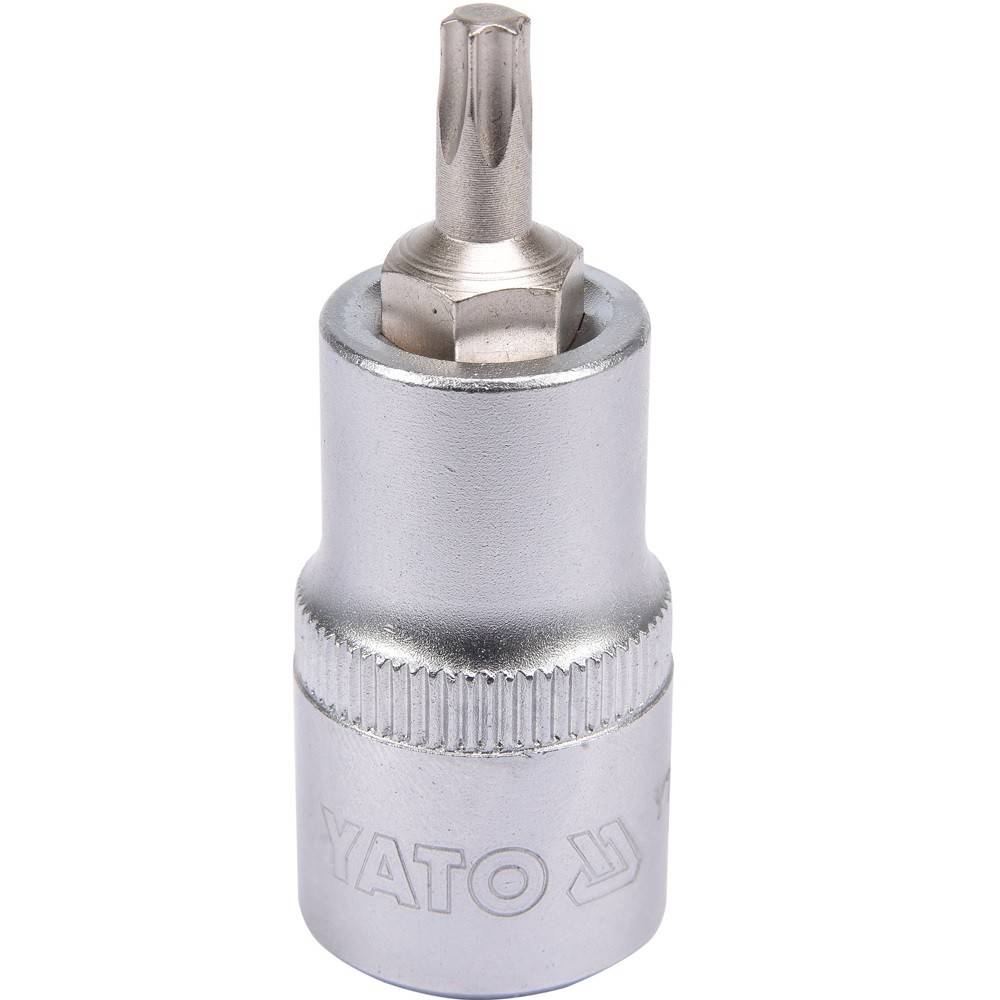 Bit torx T27, adapterrel Yato YT-04312, 1/2", króm-vanádium - eMAG.hu