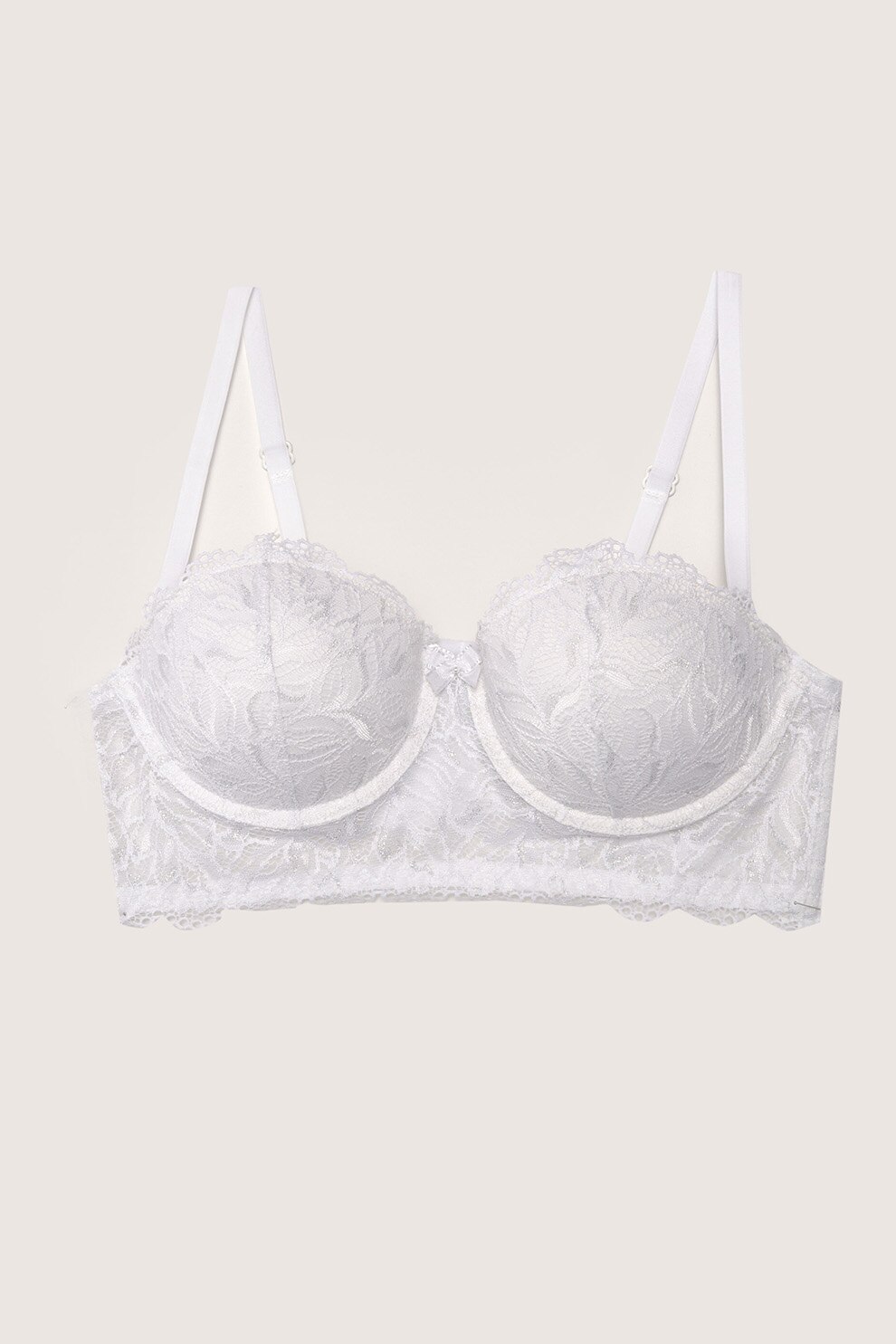 LC WAIKIKI, Sutien cu burete si dantela, Alb, 85C - eMAG.ro
