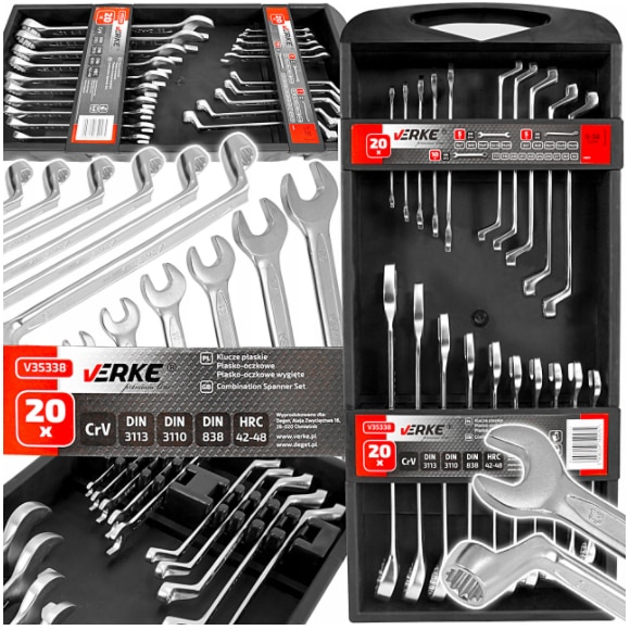 Set chei fixe si inelare combinate 20 piese 6-32mm Verke - eMAG.ro