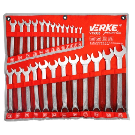 Комплект комбинирани ключове - халка Verke, 25 бр, 6 - 32 мм - eMAG.bg