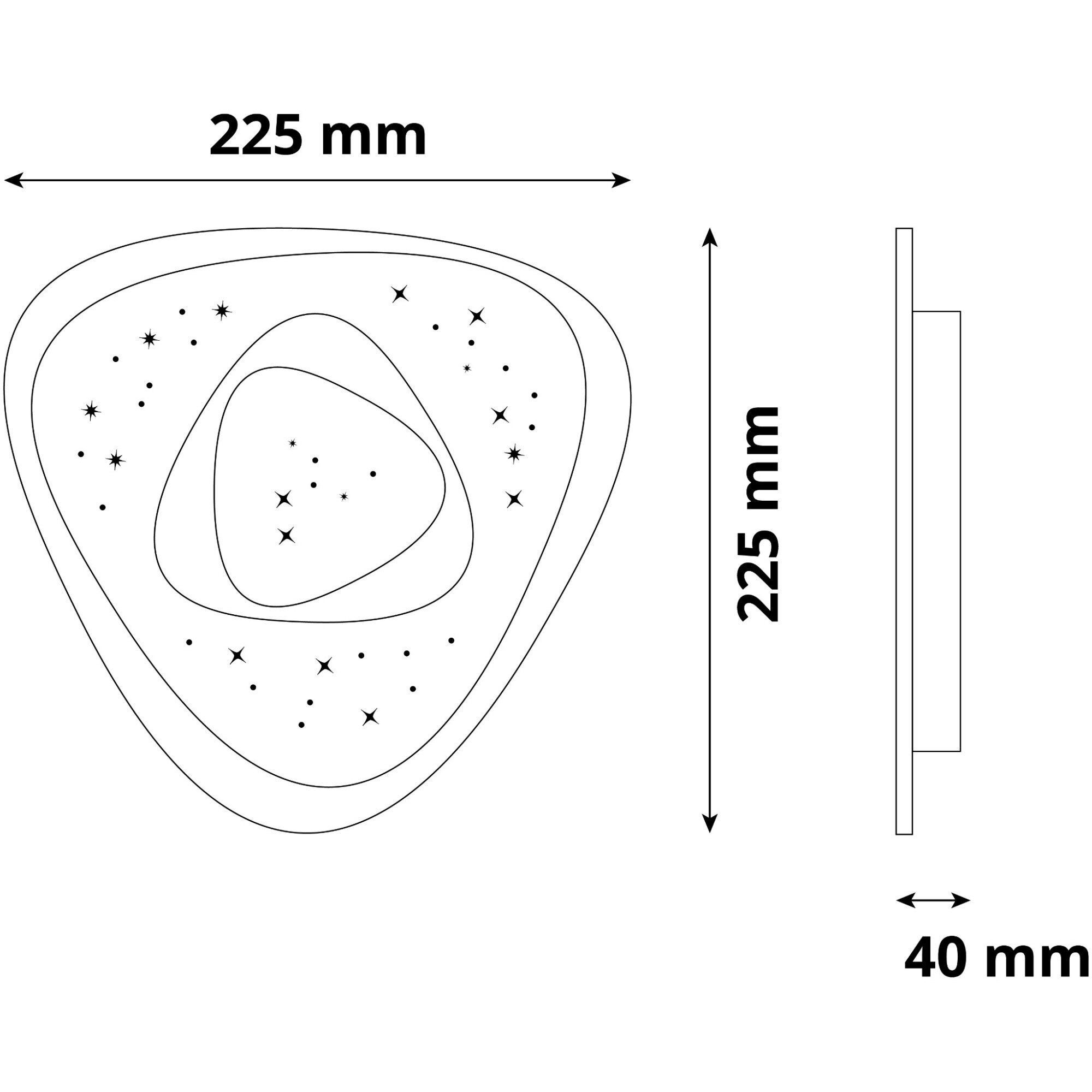 Плафон Avide LED, Yvette Mini, 33 W, 2310 лумена, 3 режима на светене ...