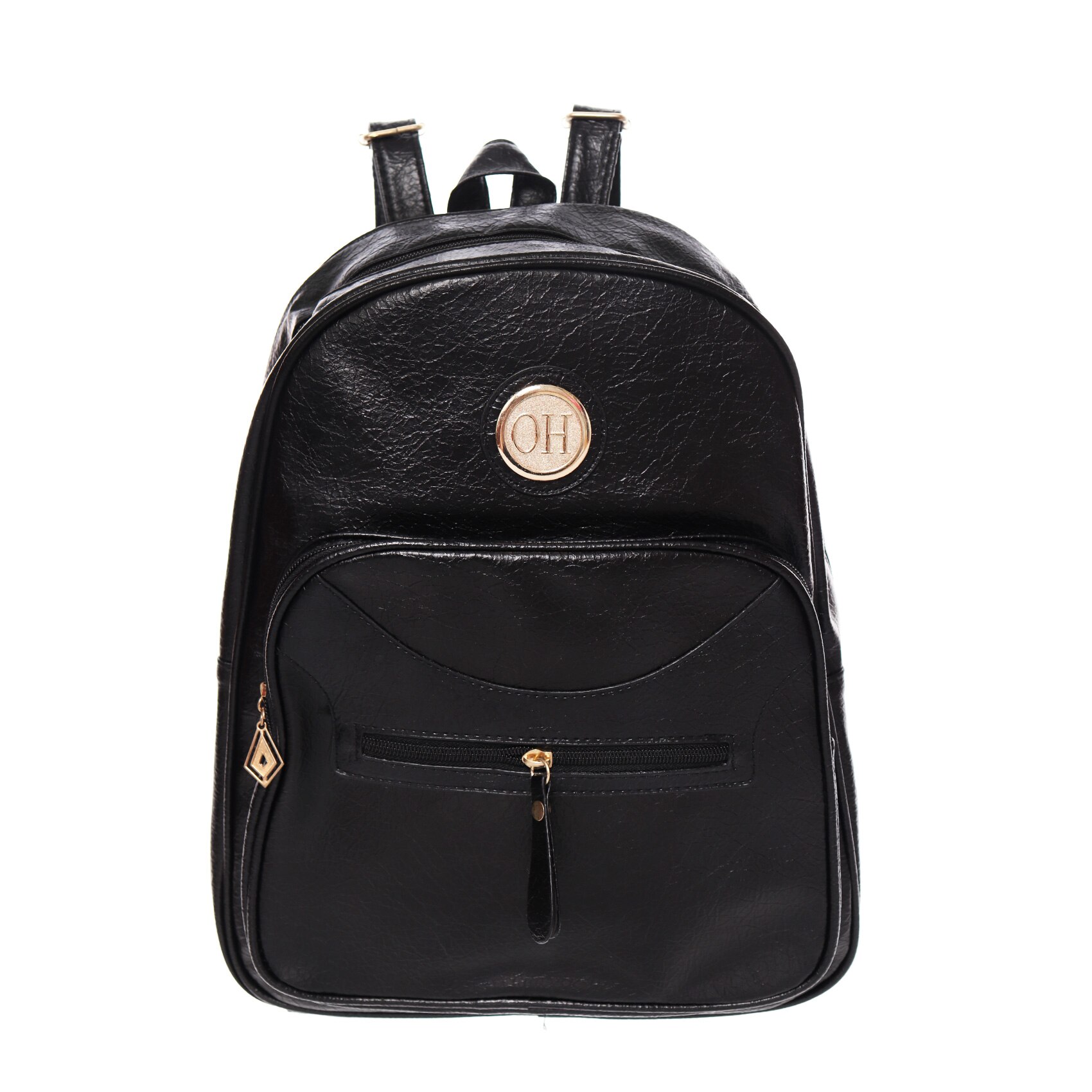 Rucsac negru pentru dama, piele ecologica, 38x30x15 cm, Recostore ...