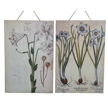 Set 2 tablite de perete, verde antichizat, 20x30 cm - eMAG.ro