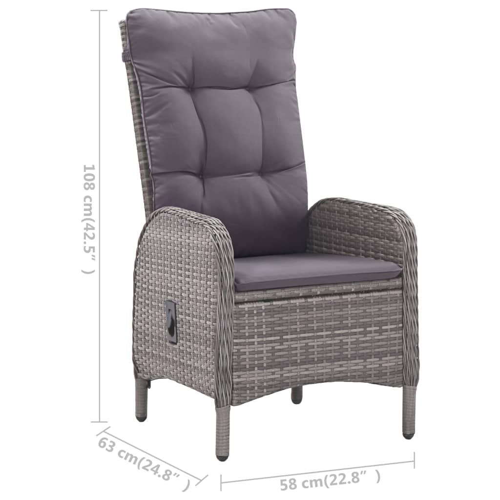 Set de masa pentru gradina, 3 Pcs, Pentru Relaxa Gradina/Terasa, gri ...