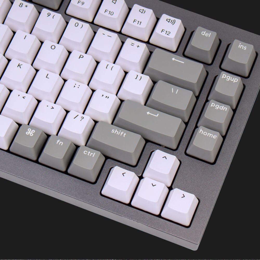 Геймърска Механична клавиатура Keychron Q1 Silver Grey QMK TKL Gateron ...