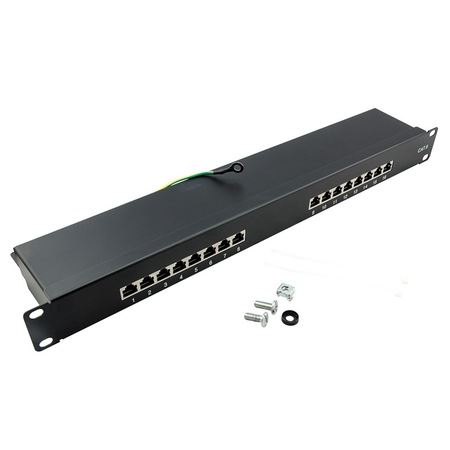Logilink Cat.6 Patch Panel 16-port 19" STP, fekete, EconLinie - eMAG.hu