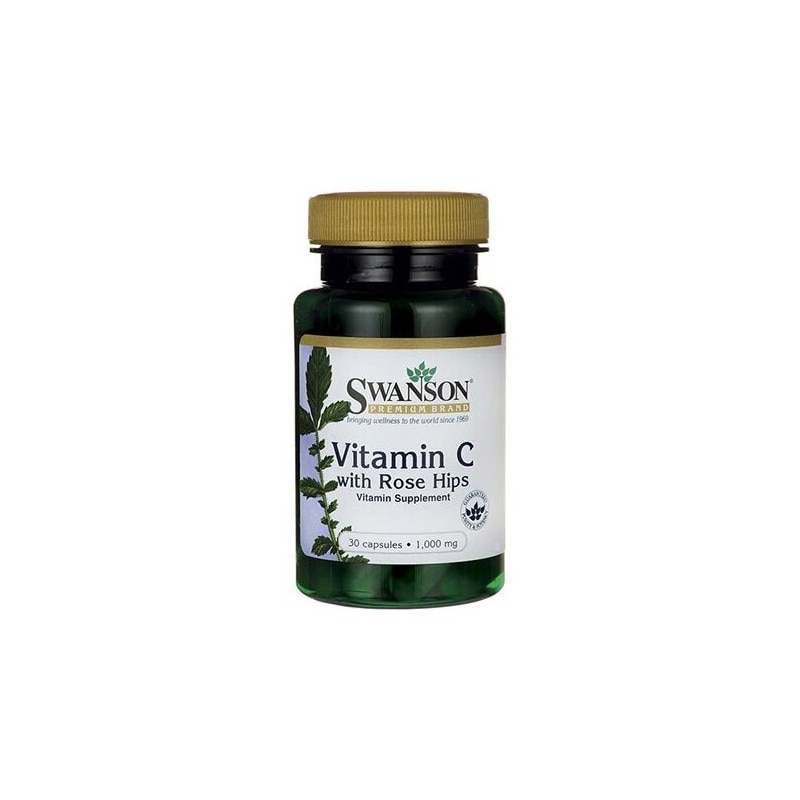 Swanson Vitamin C & Rose Hips Extract (Vit.C & Macese) 1000 mg, 30 ...
