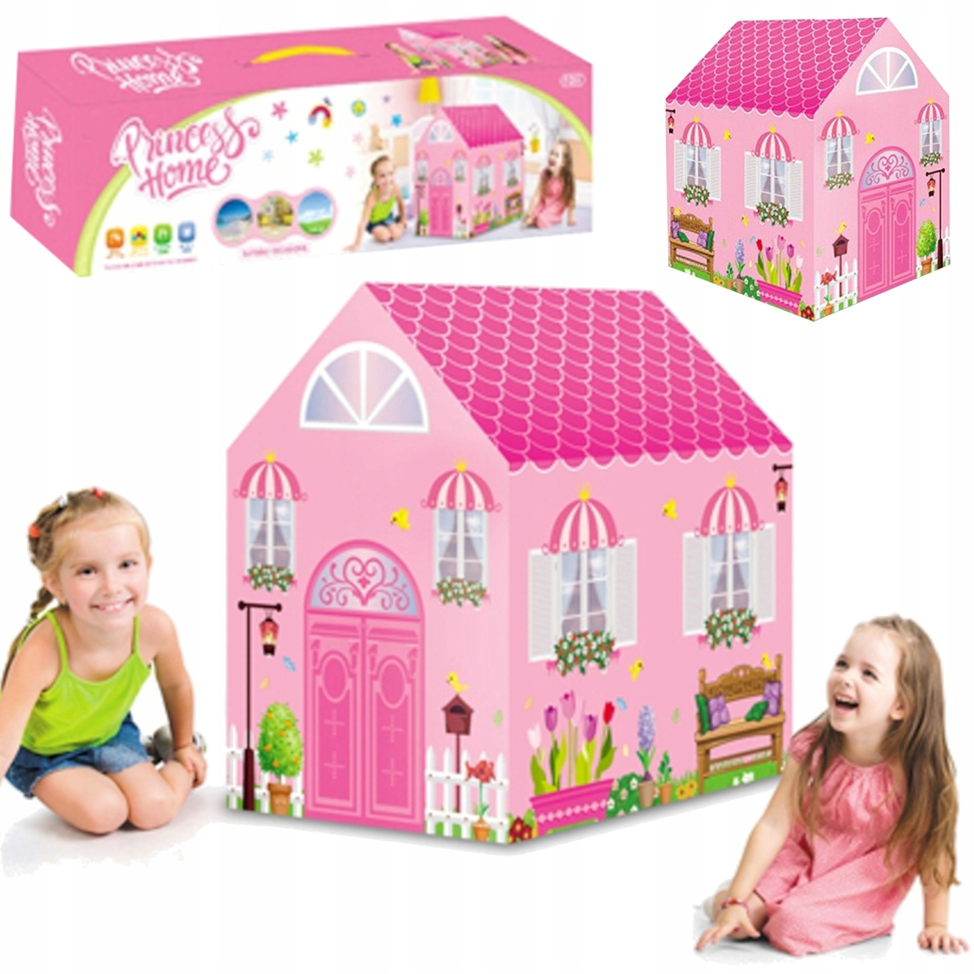 Cort de Joaca Pentru Copii, Model Casuta Printesei, cu Usa Mare, Stabil ...