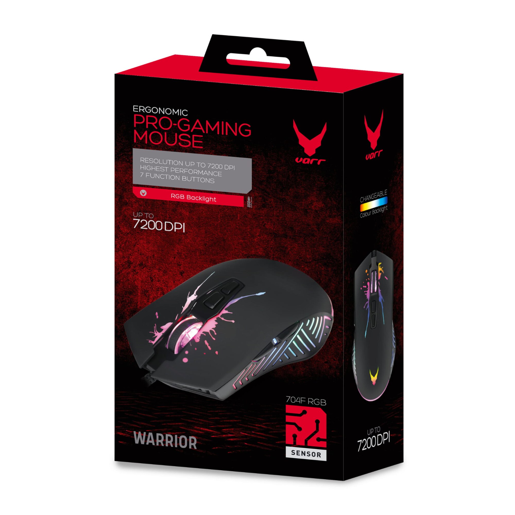 Mouse Gaming Varr VGMB05, Iluminare RGB, 7200 Dpi, Negru - eMAG.ro