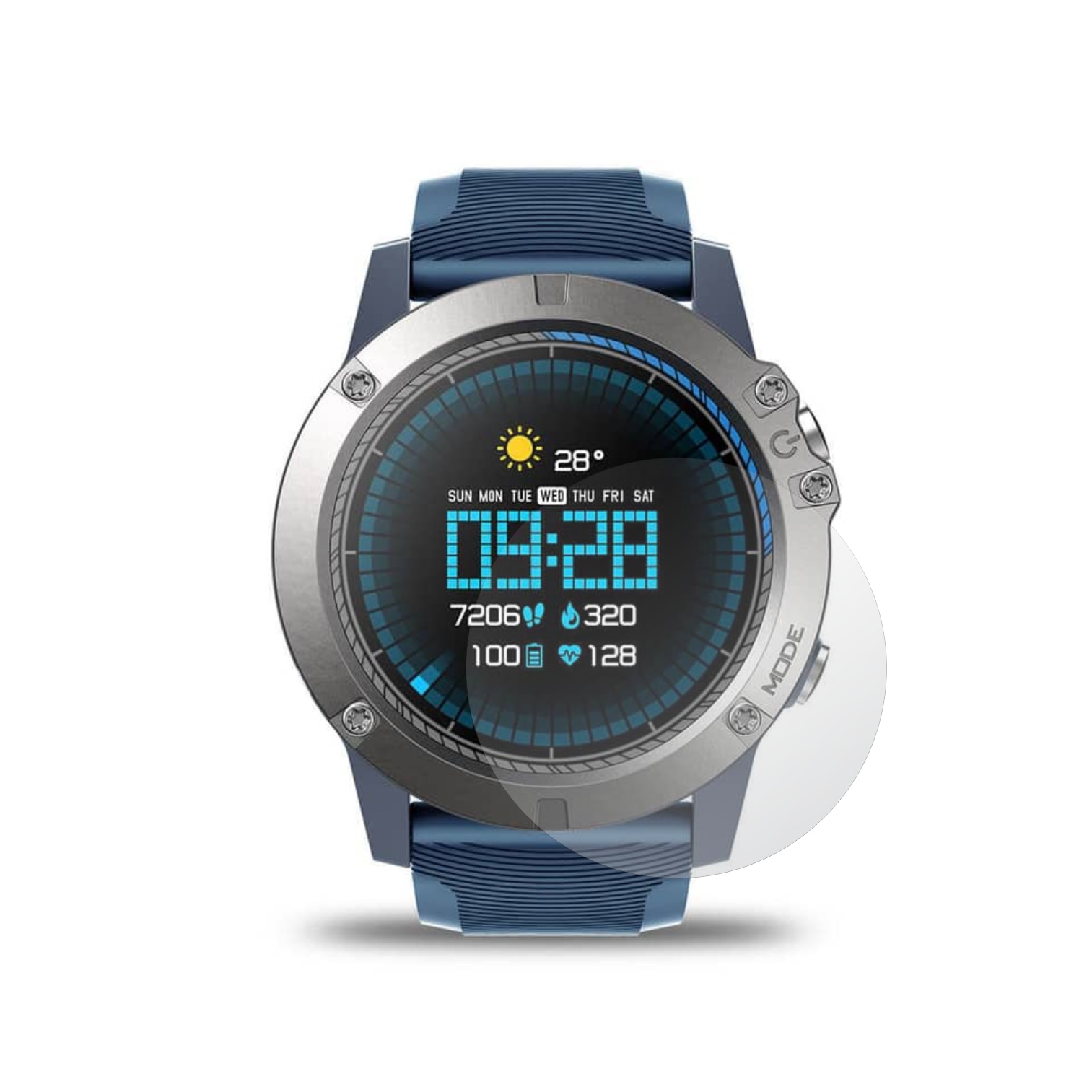 Комплект от 2X защитно фолио за екран за Zeblaze Vibe 3 Pro, Invisible ...