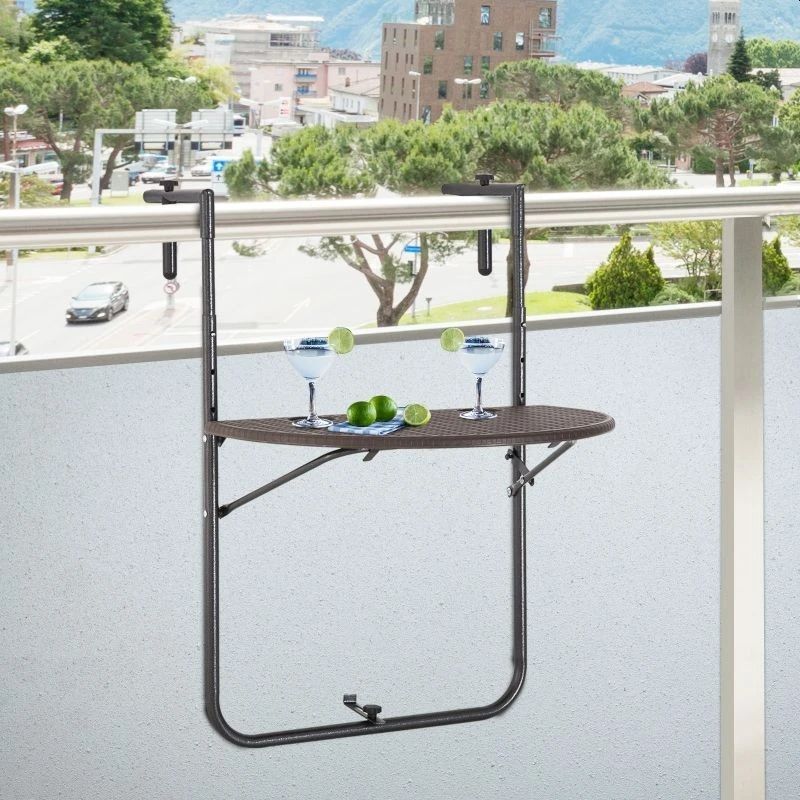 Masa de balcon rabatabila, Modern Home, 83x64x60 cm, inaltime reglabila ...