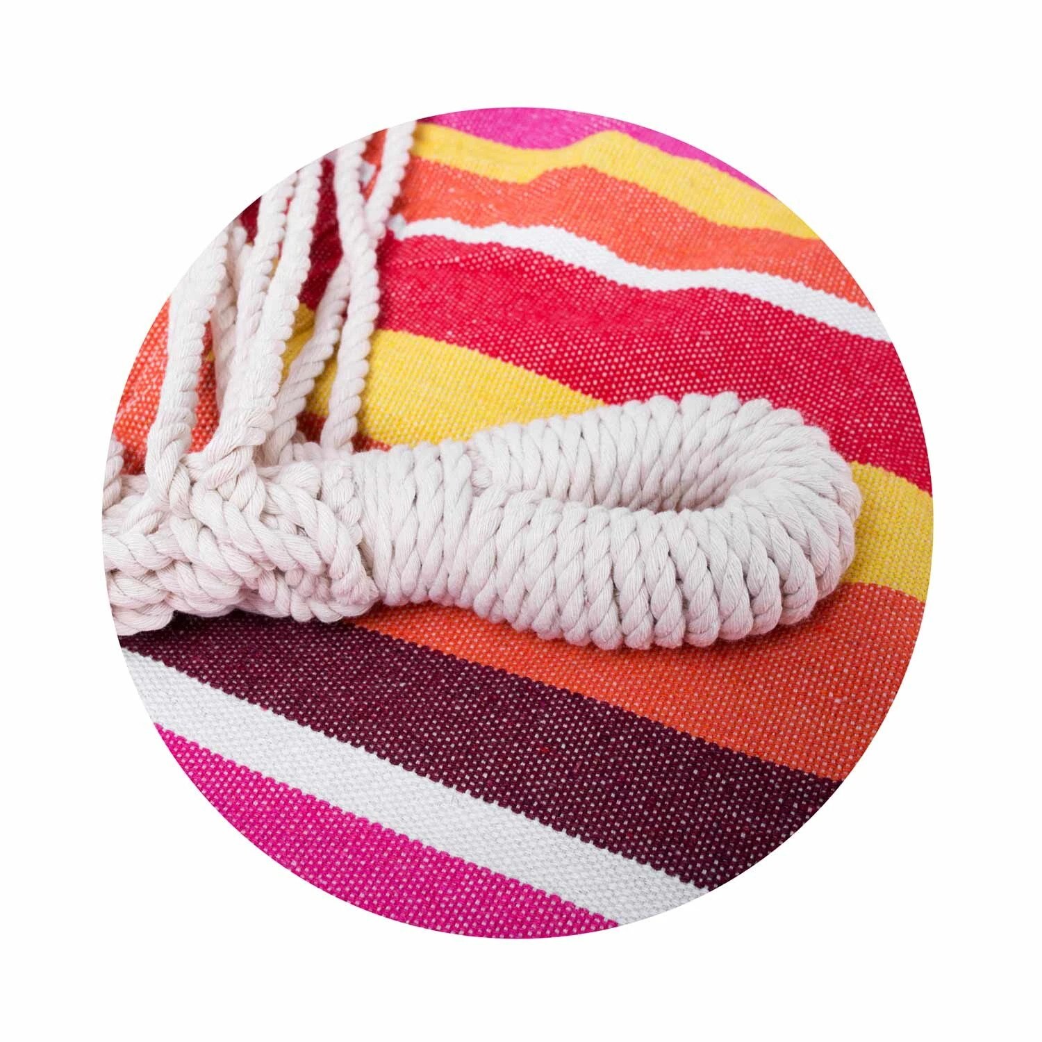 Hamac din bumbac si poliester, pentru 1 persoana, rezistent, cu husa ...