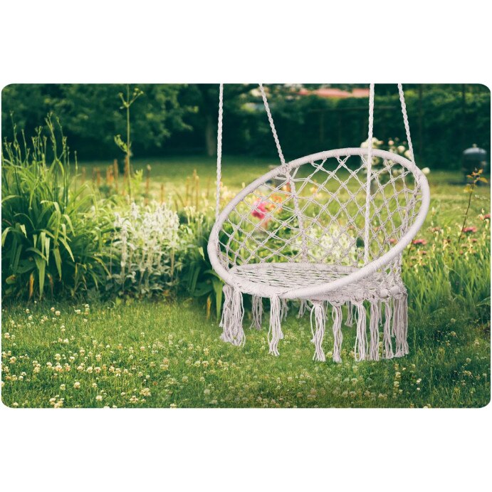 Fotoliu de gradina suspendat, structura metalica, tesatura solida ...