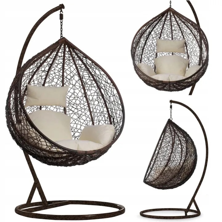 Fotoliu de gradina suspendat Havana, perne moi, structura metalica ...