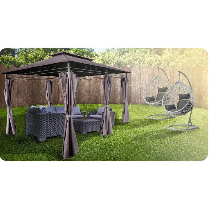 Fotoliu de gradina suspendat Havana, perne moi, structura metalica ...